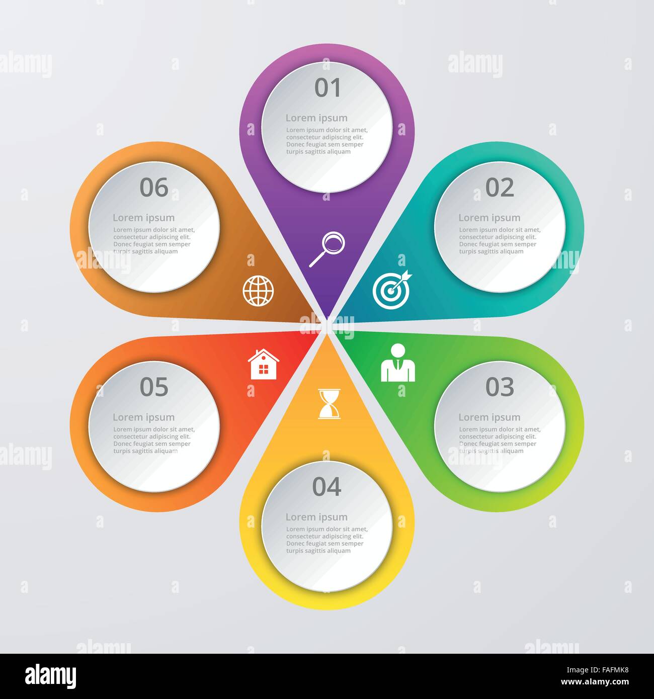 Vector illustration infographics six options Stock Vector Image & Art ...