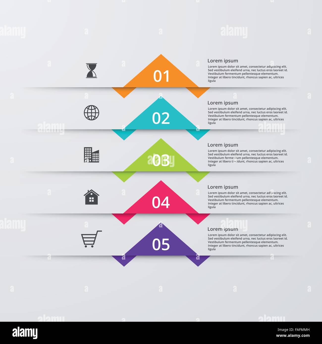 Vector illustration infographic five options Stock Vector Image & Art ...