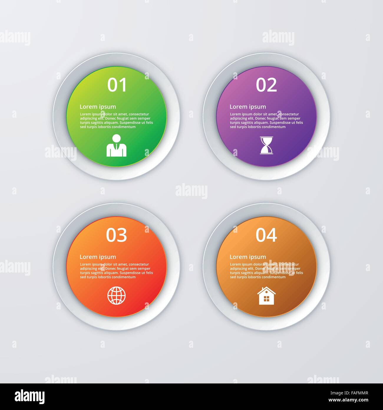 Vector illustration infographics four options Stock Vector Image & Art ...