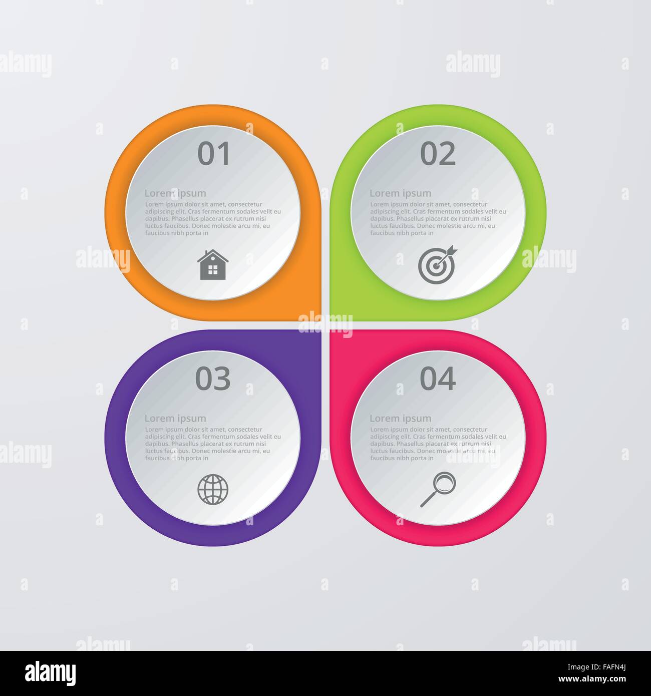 Vector illustration infographics four options Stock Vector Image & Art ...