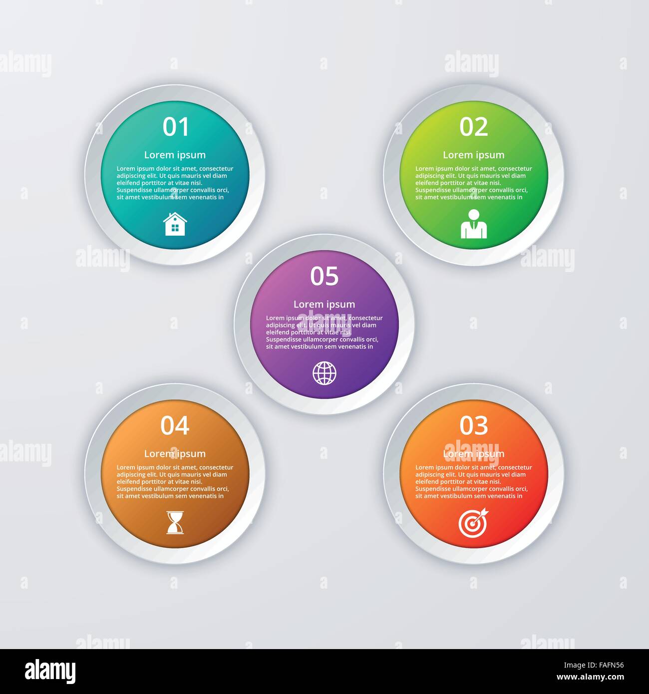 Vector illustration infographic five options Stock Vector Image & Art ...