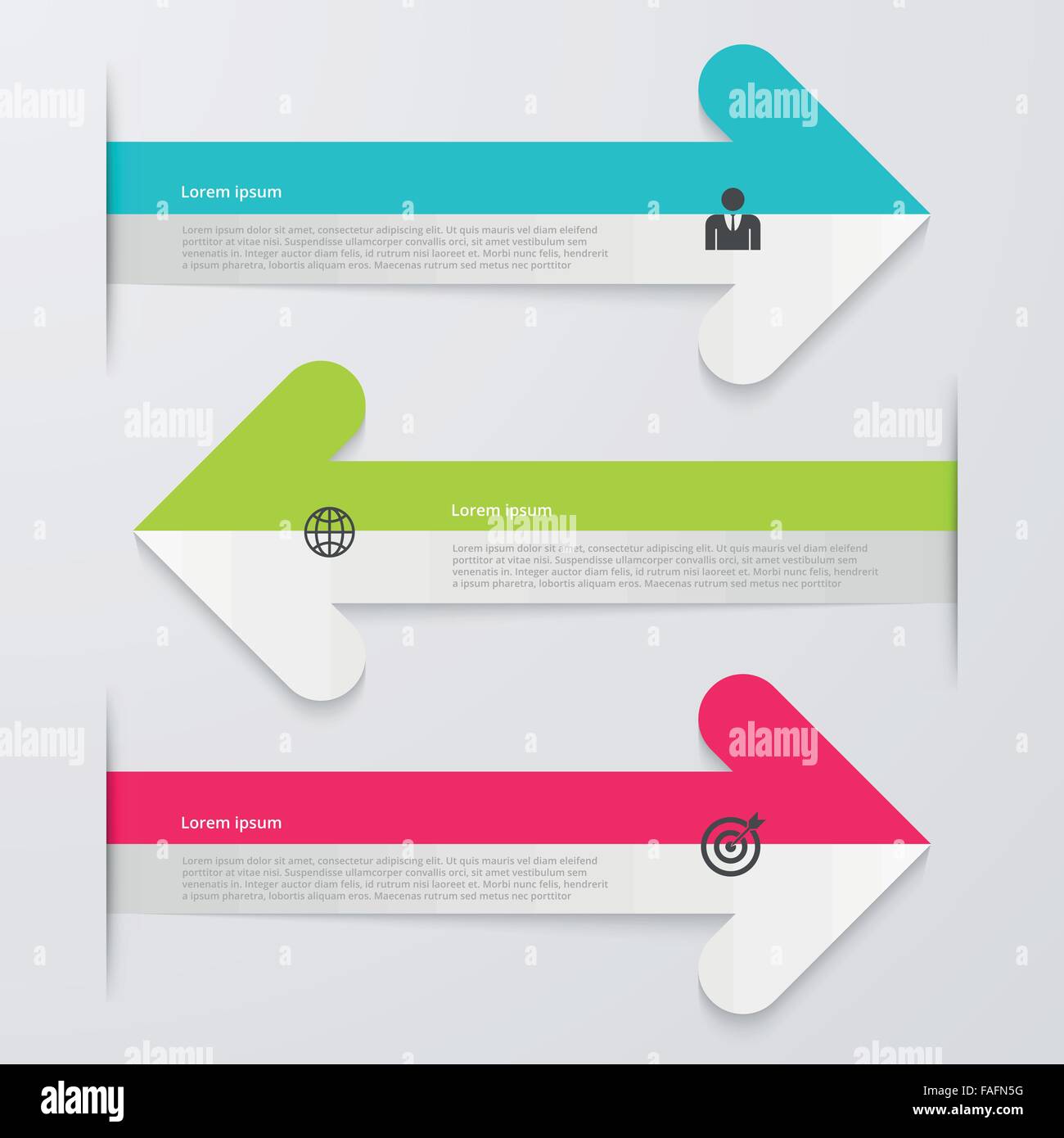 Vector illustration infographics 3 arrows Stock Vector Image & Art - Alamy