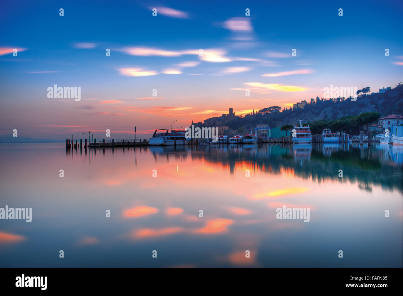 Passignano sul Trasimeno, Trasimeno Lake, Umbria, Italy. The beautiful ...