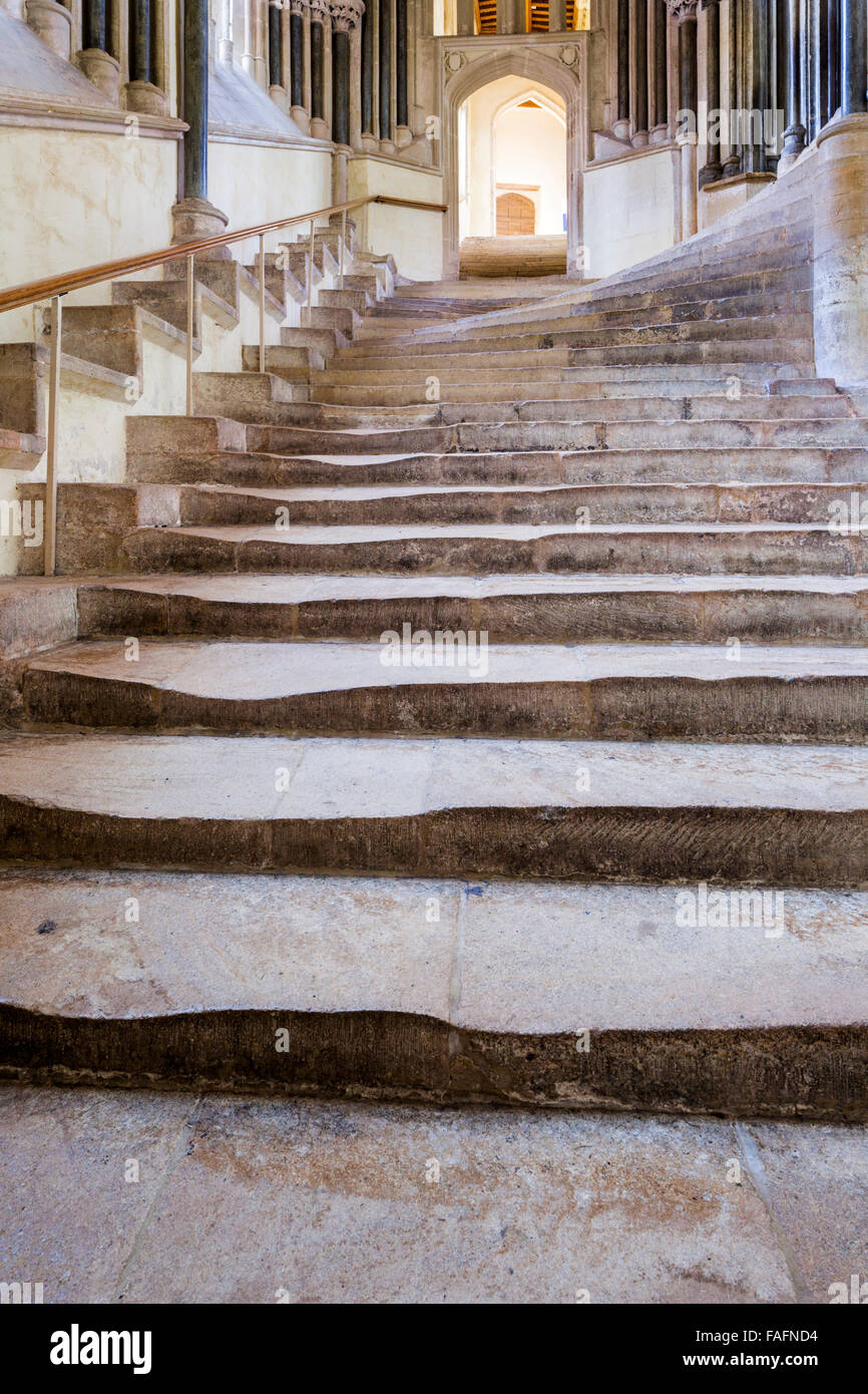 The "Sea of Steps" to the Chapter House in Wells Cathedral, Wells ...