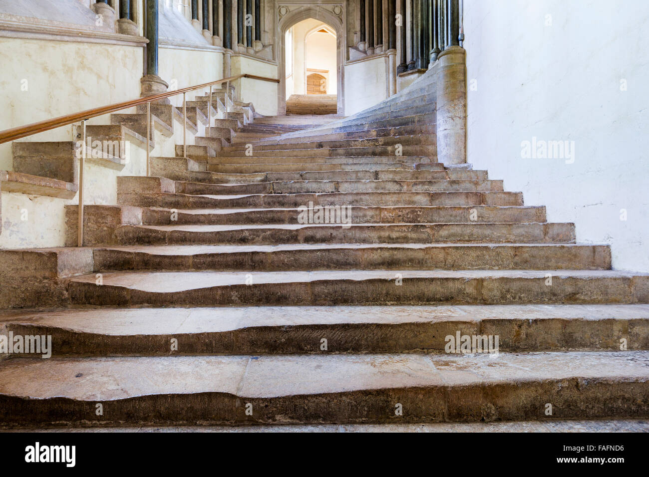 The "Sea of Steps" to the Chapter House in Wells Cathedral, Wells ...
