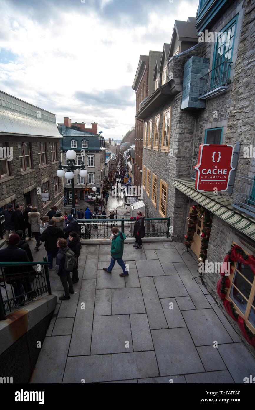 Quebec city downtown Stock Photo - Alamy