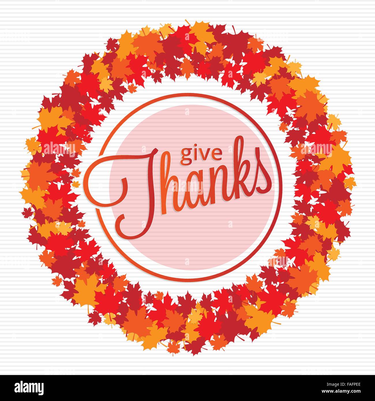 Happy Thanksgiving Day round background with maple leaves for your ...