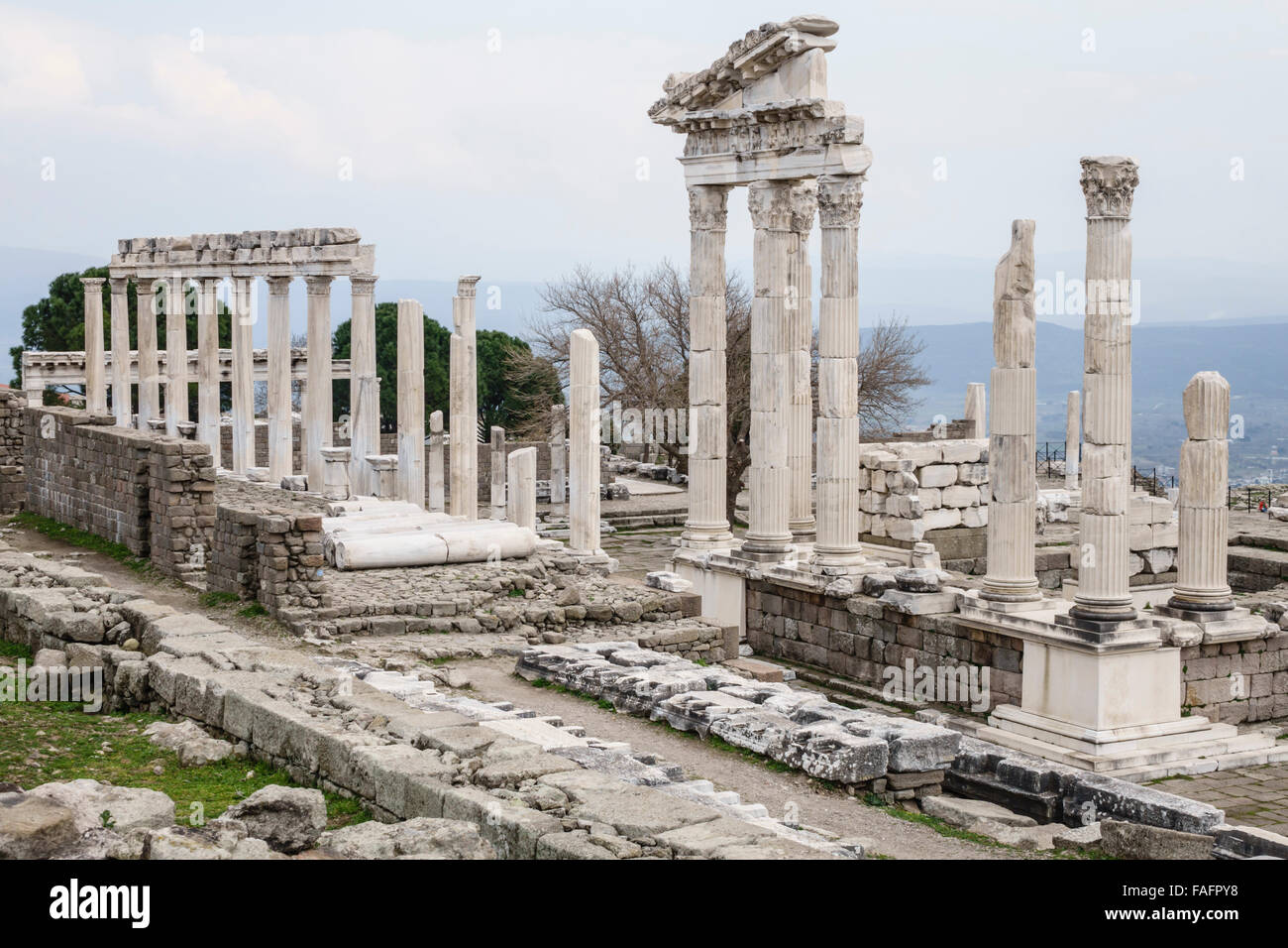 Turkey travel - the ruins of the acropolis of Pergamon, now Pergamum ...