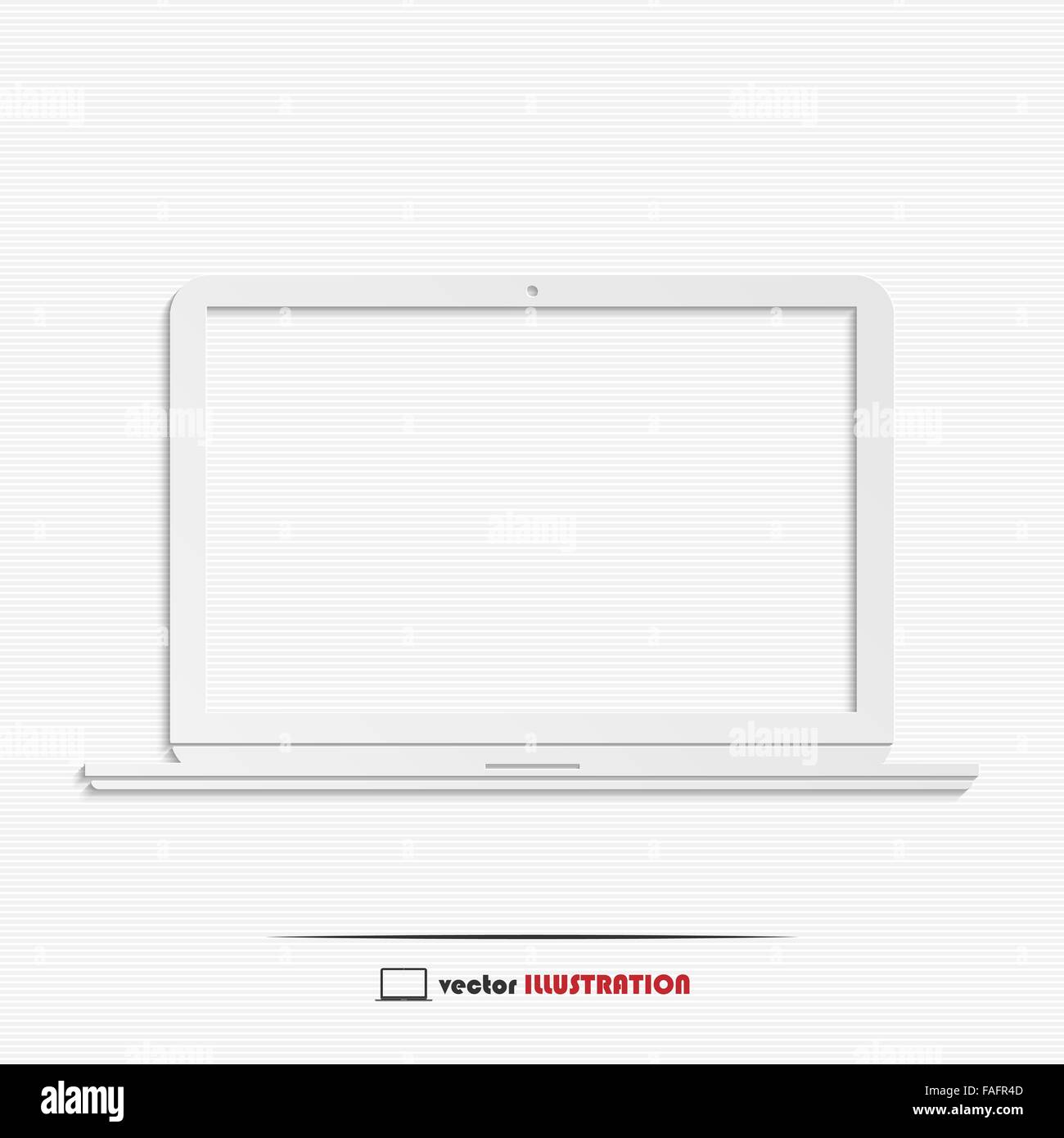 White screen laptop decoration Cut Out Stock Images & Pictures - Alamy