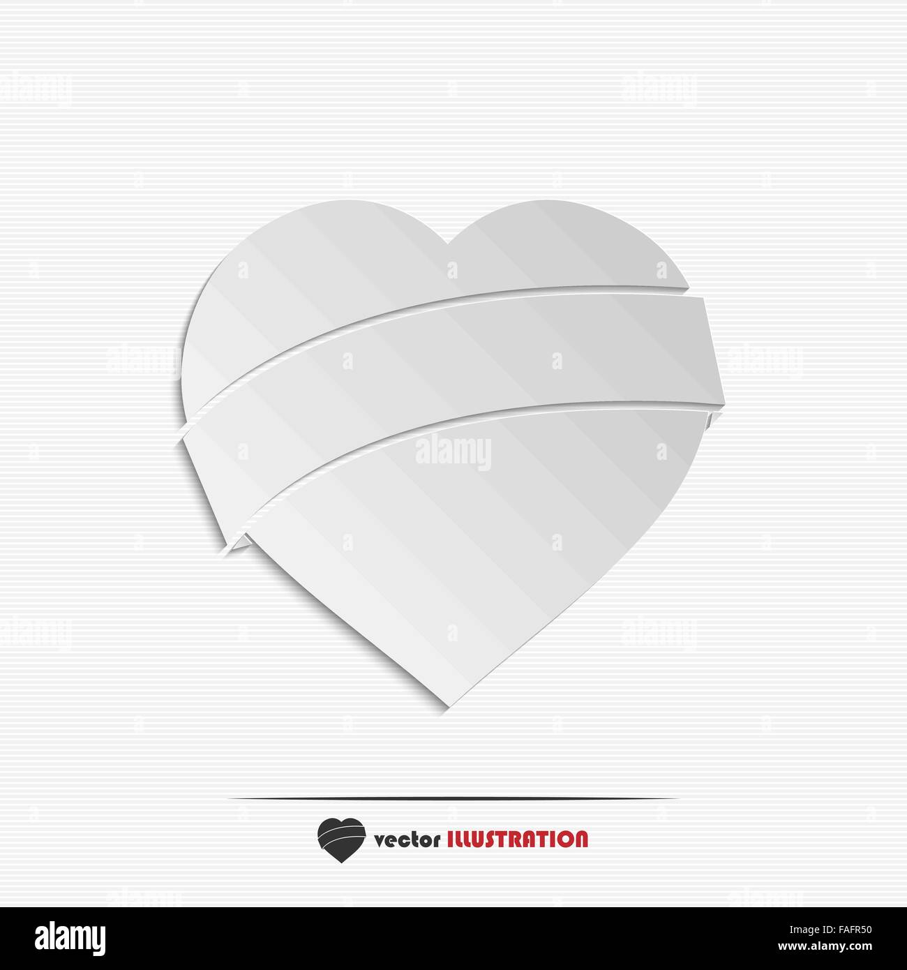 Paper heart decoration Stock Vector Images - Alamy