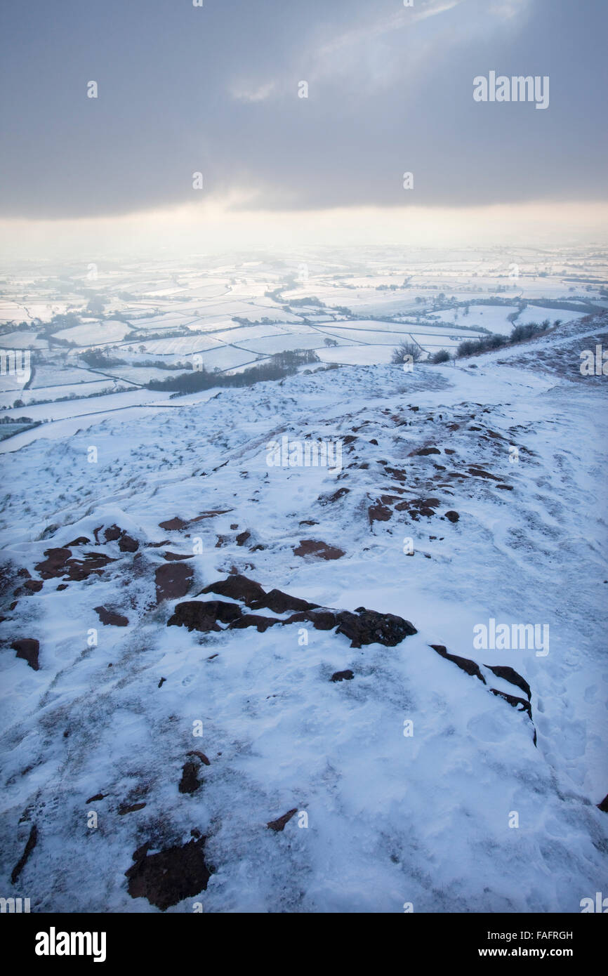 The Beacons Way footpath over Skirrid Fawr in Monmouthshire, Wales ...