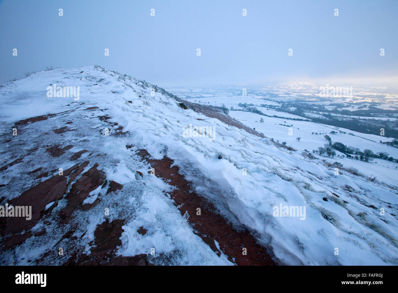 The Beacons Way footpath over Skirrid Fawr in Monmouthshire, Wales ...