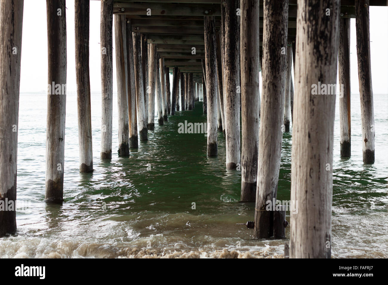 Water under a pier Stock Photo - Alamy