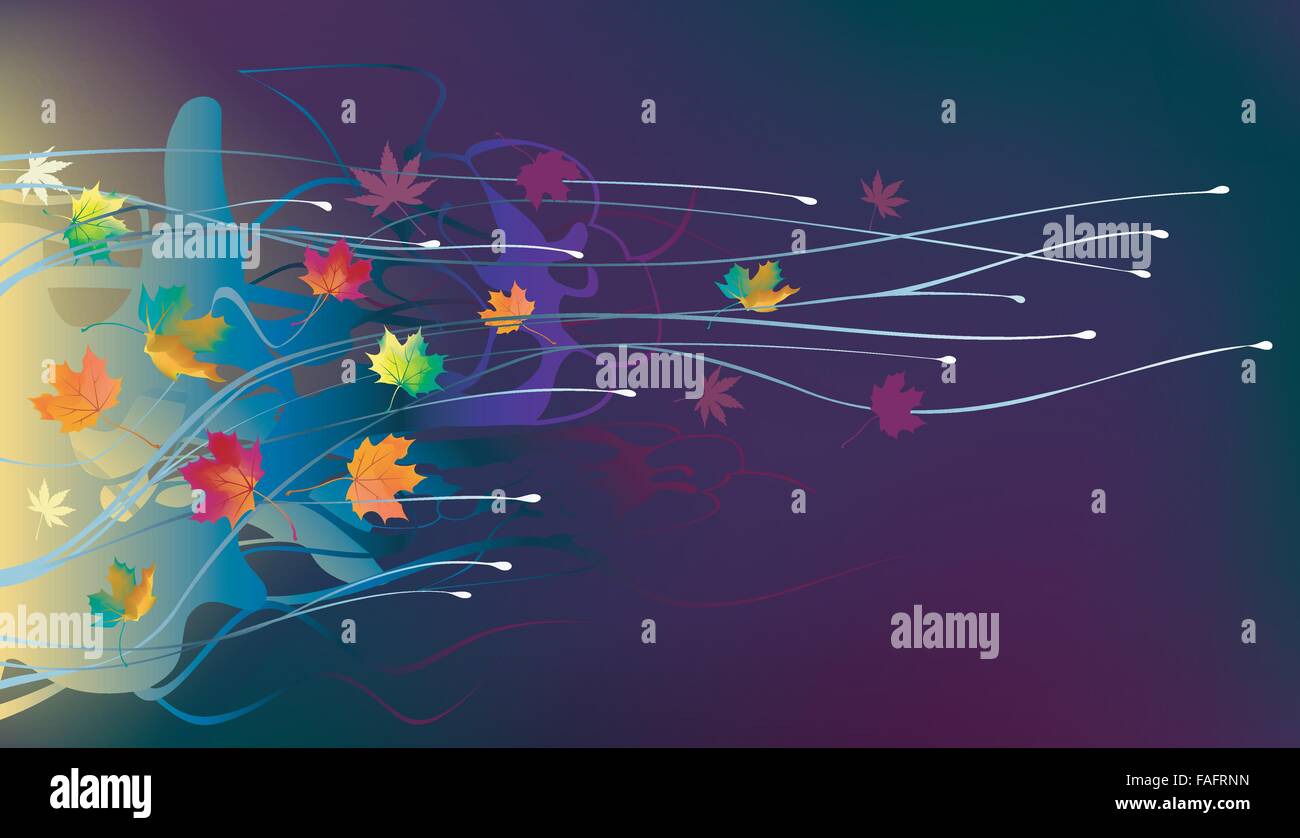 autumn leaves in the wind Stock Vector Image & Art - Alamy