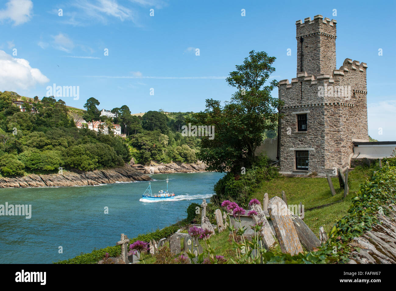 Dartmouth Castle and the River Dart, adjacent to the South West Coastal ...