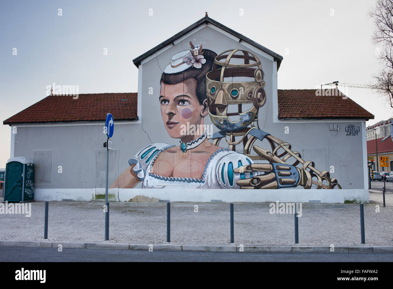 Portugal, city of Lisbon, mural, graffiti, street art by Pixel Pancho ...