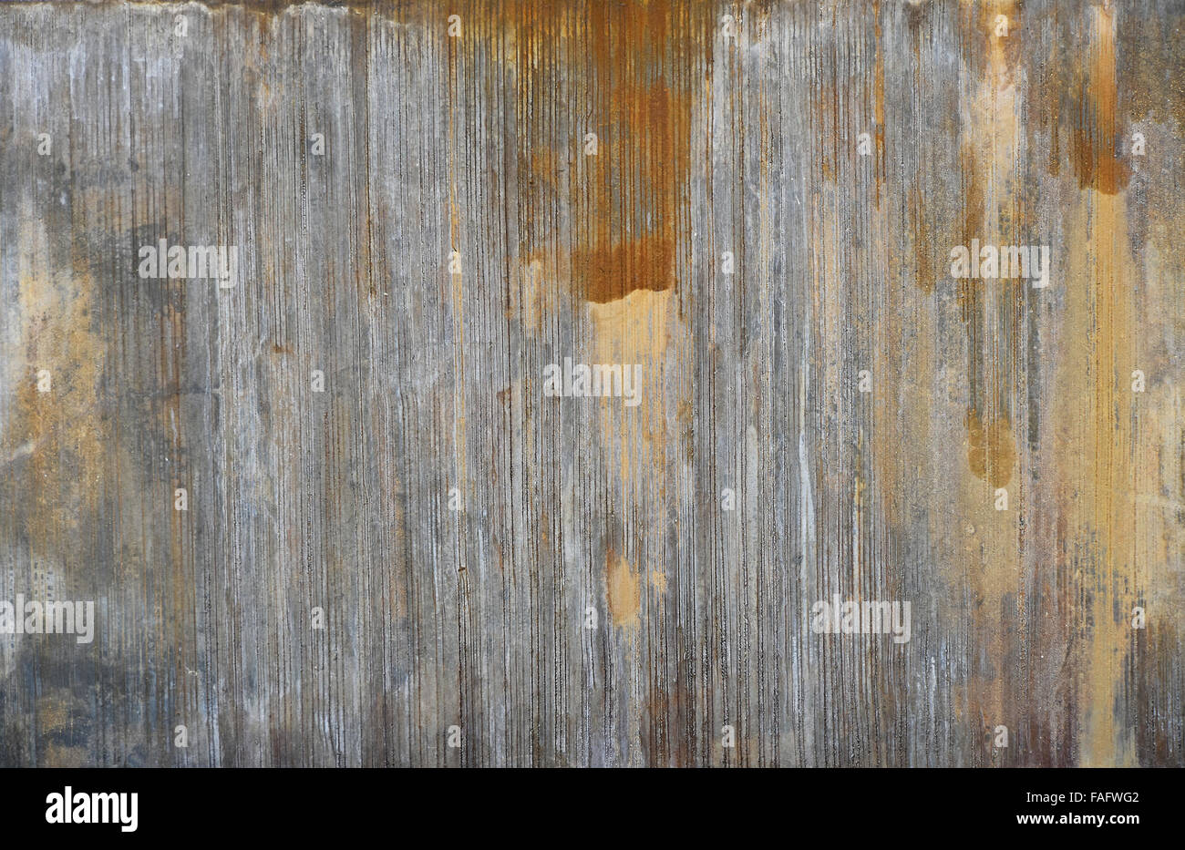 Grey concrete wall with parallel traces from rubbed finish processing ...