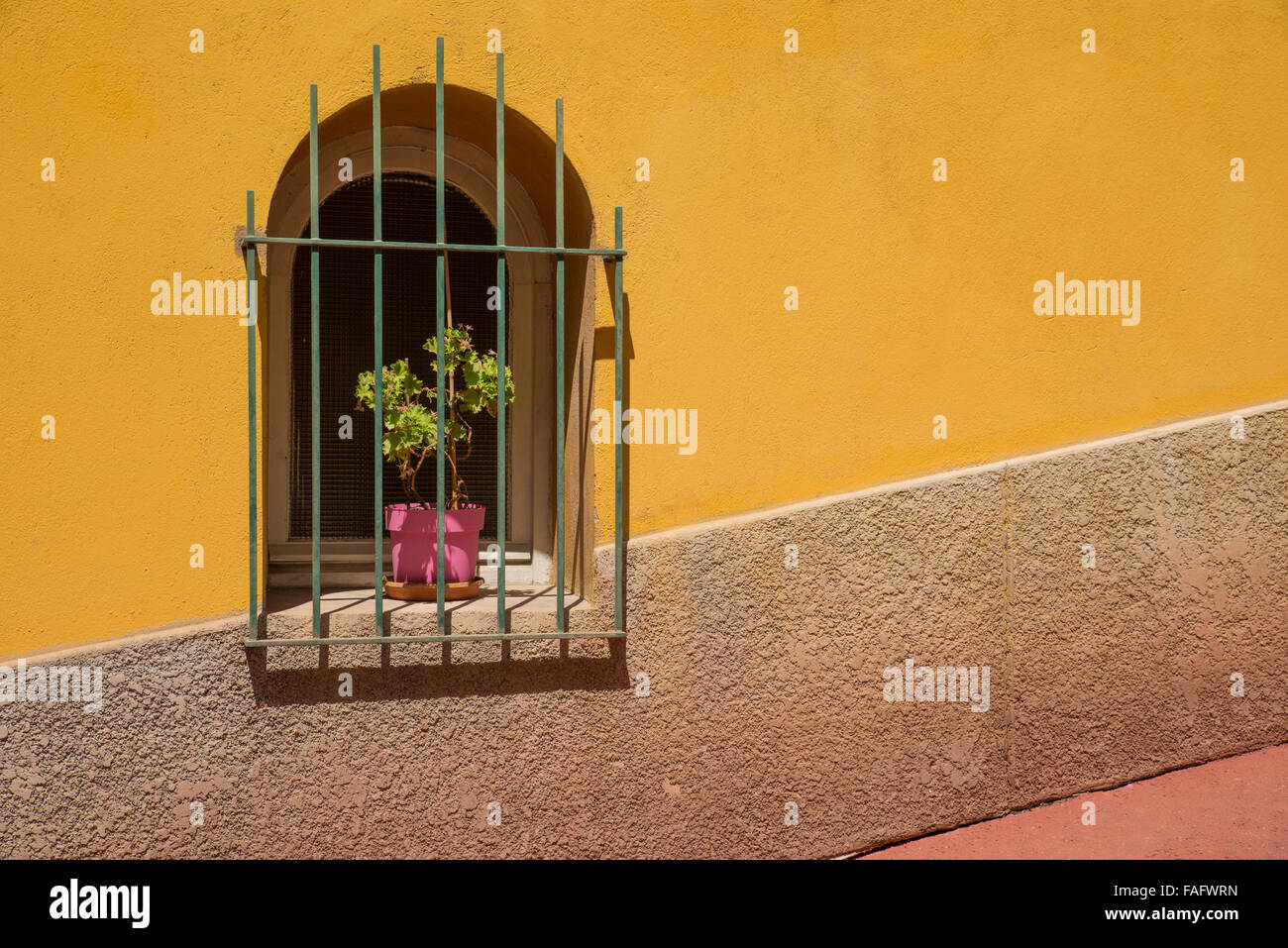 Beautiful Street scene in Nice Old Town France showing window with ...