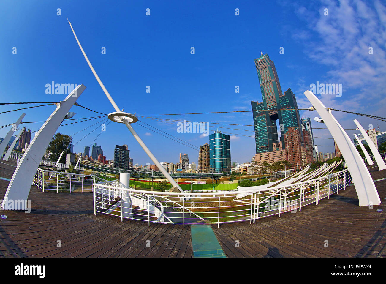 85 Sky Tower Hotel and Singuang Ferry Wharf, Kaohsiung, Taiwan Stock ...