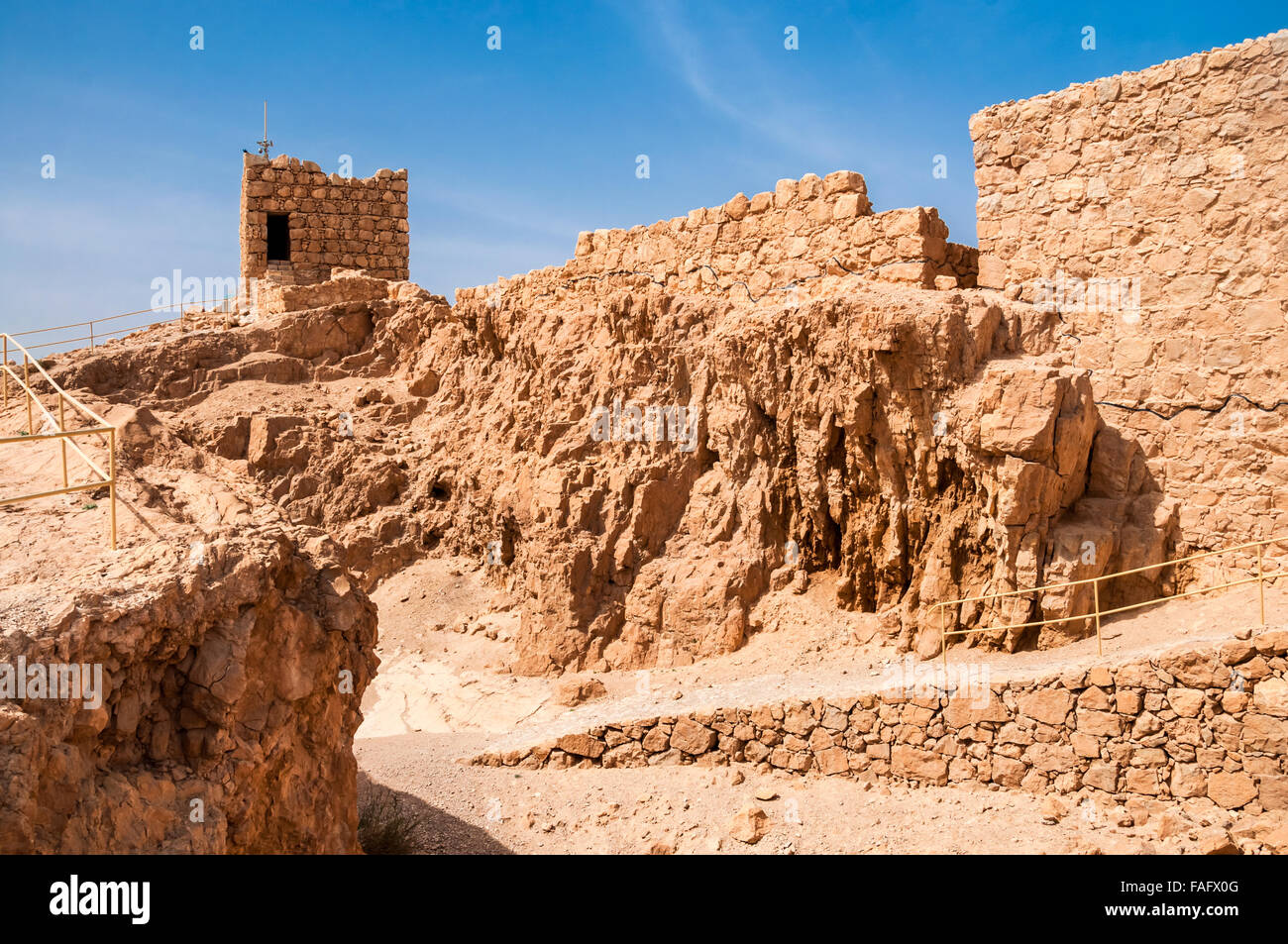 Masada - ancient fortress in the South of Israel, on the eastern edge ...