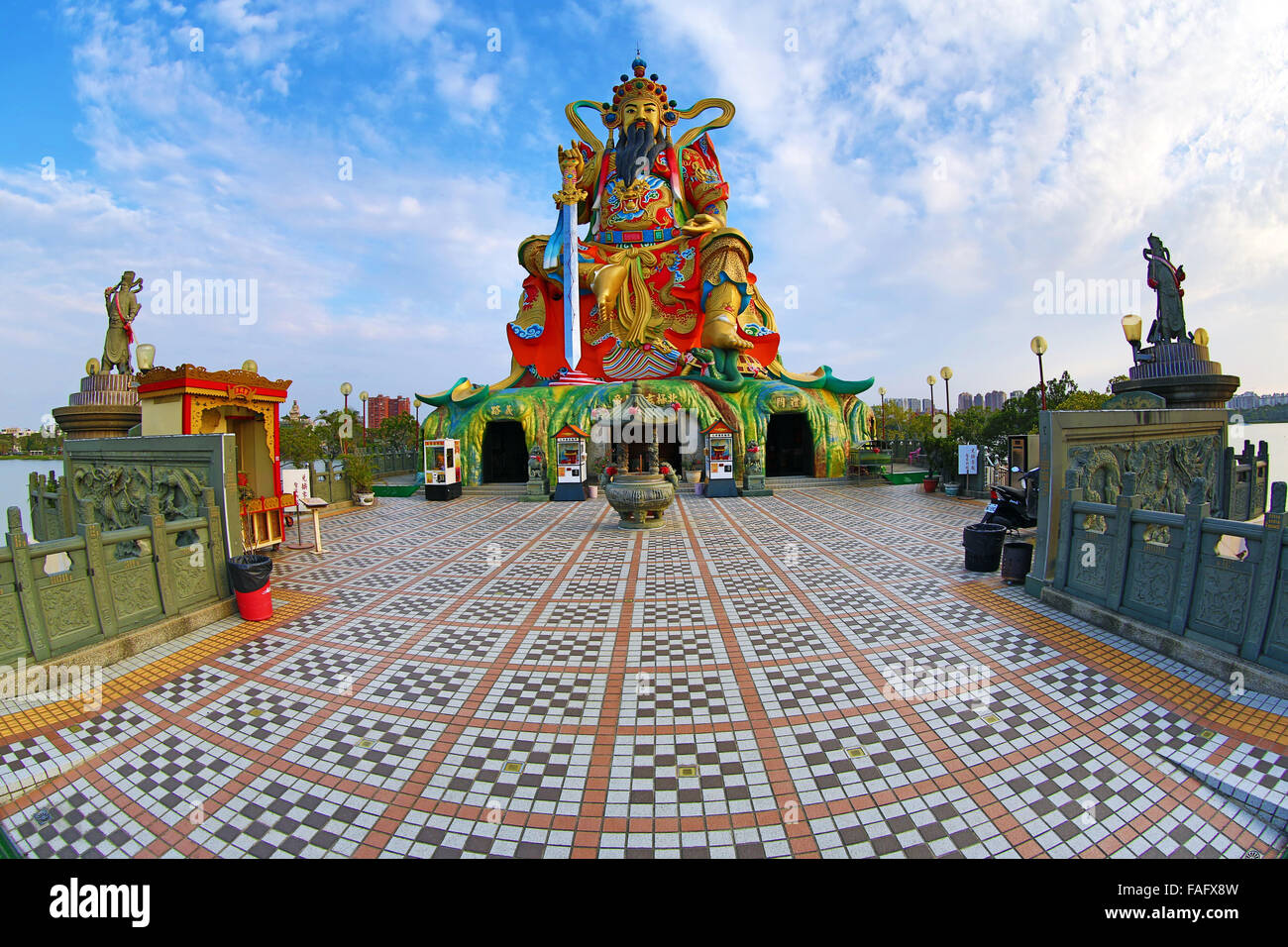 Statue of the Taoist god Xuan Tian Shang Di, North Pole Pavilion, Lotus ...
