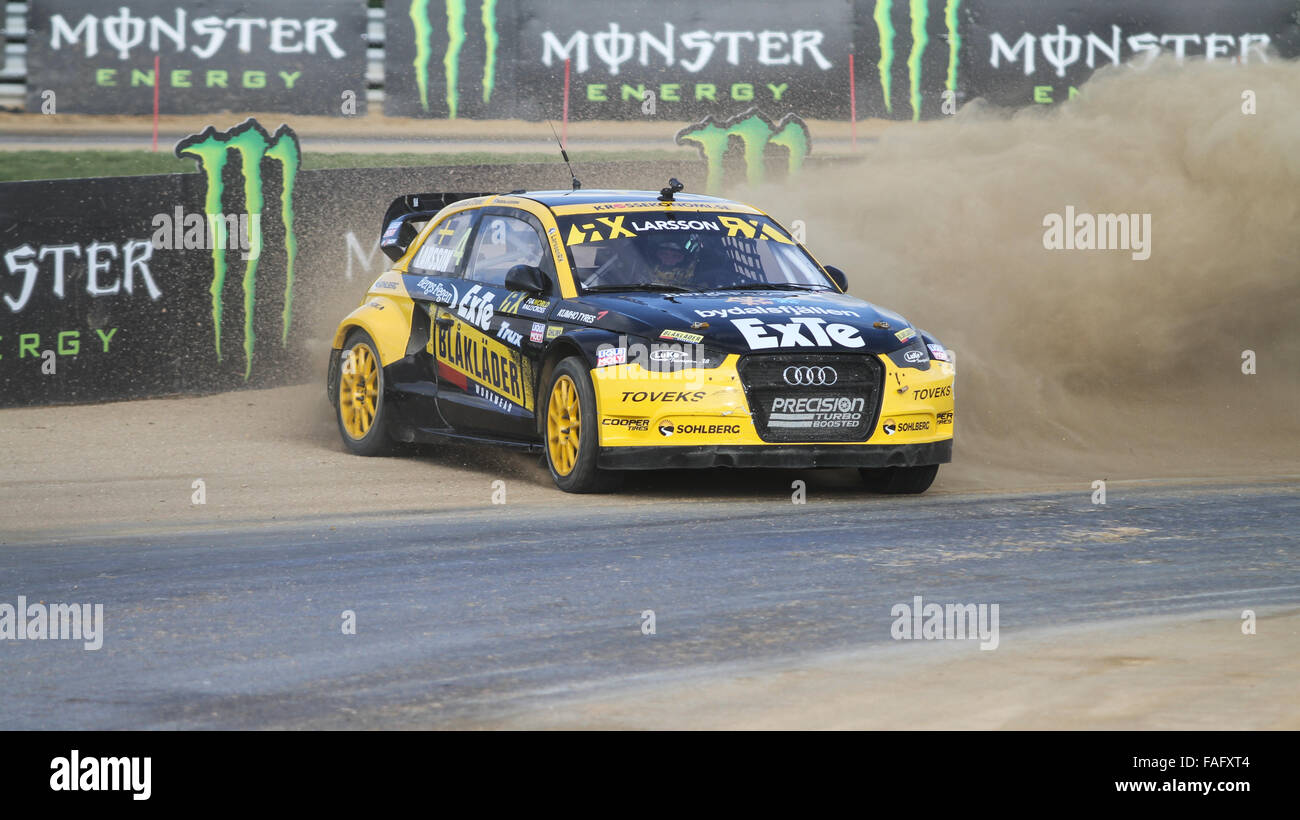 Robin Larsson drives Audi A1 in FIA World Rallycross Championship Stock ...
