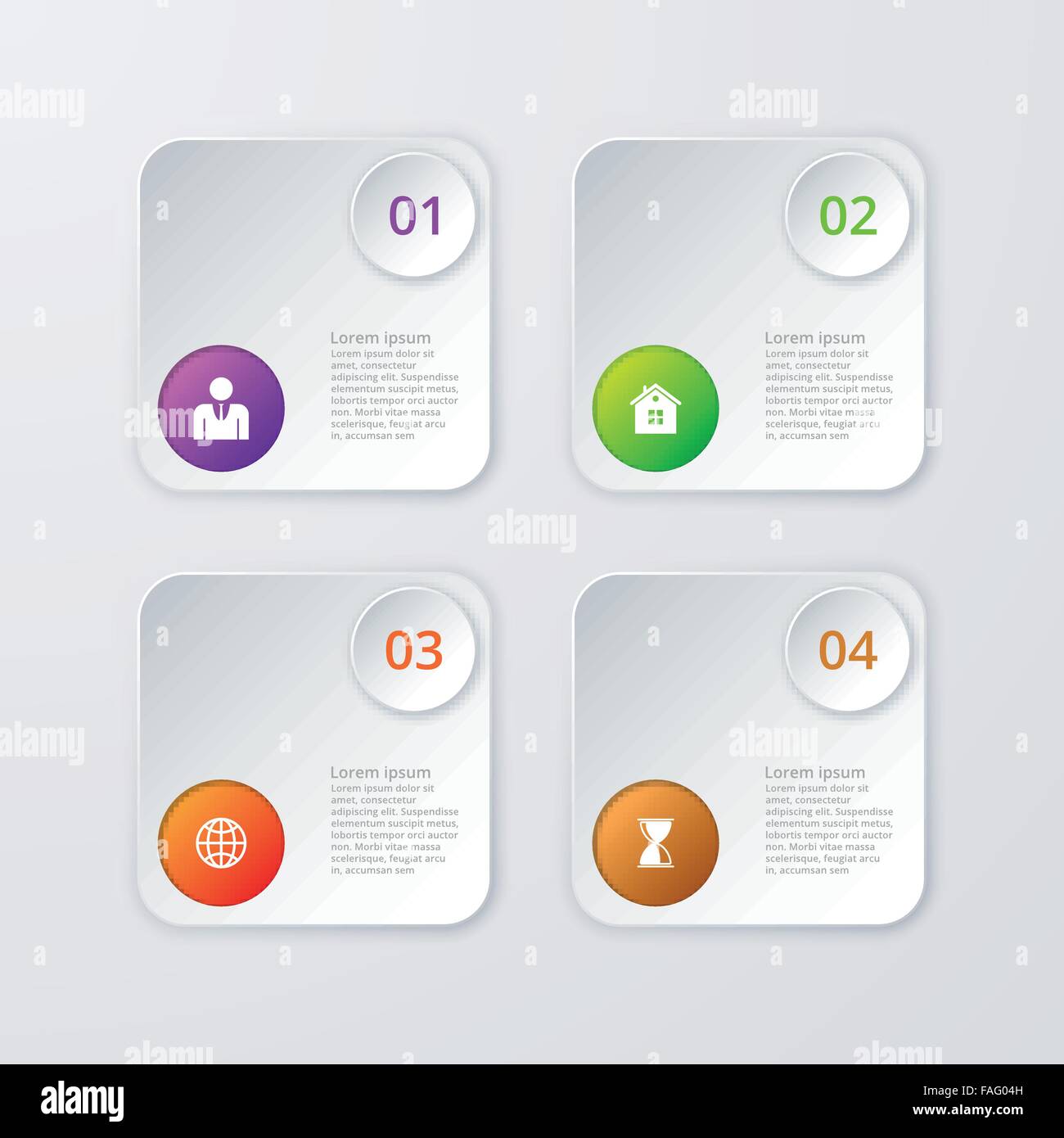 Vector illustration of infographics four options Stock Vector Image ...