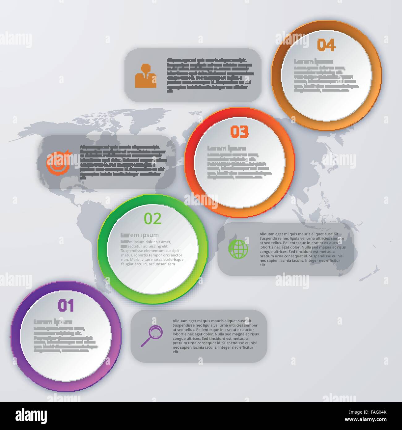 Vector illustration of infographics four options Stock Vector Image ...
