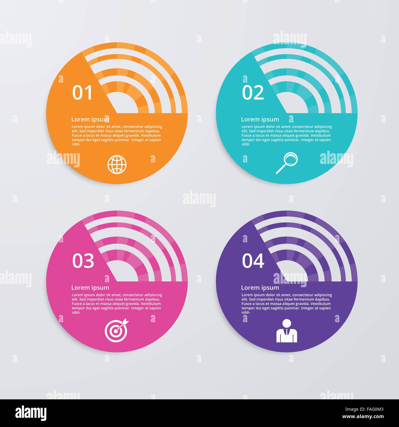 Vector illustration of infographics four options Stock Vector Image ...