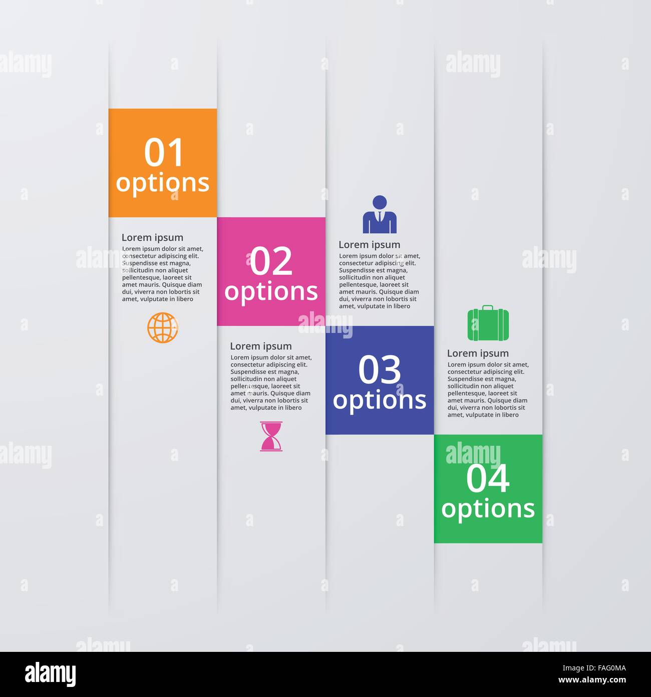 Vector illustration of infographics four options Stock Vector Image ...