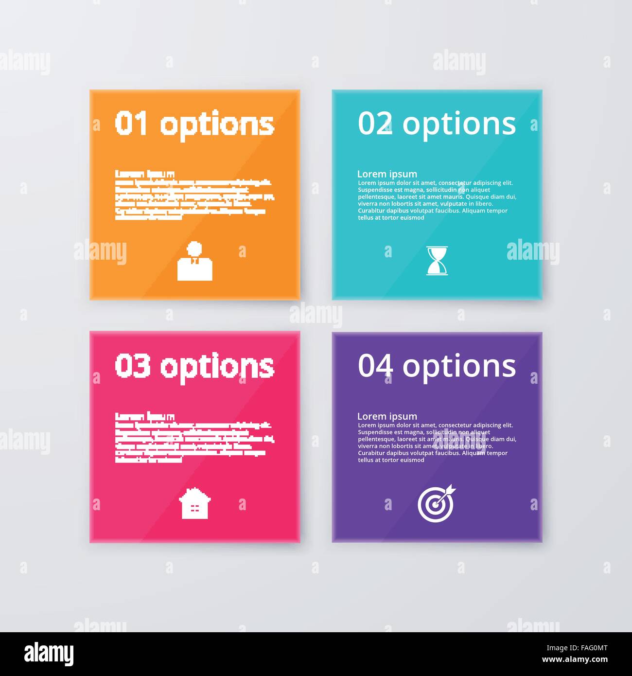 Vector illustration of infographics four options Stock Vector Image ...