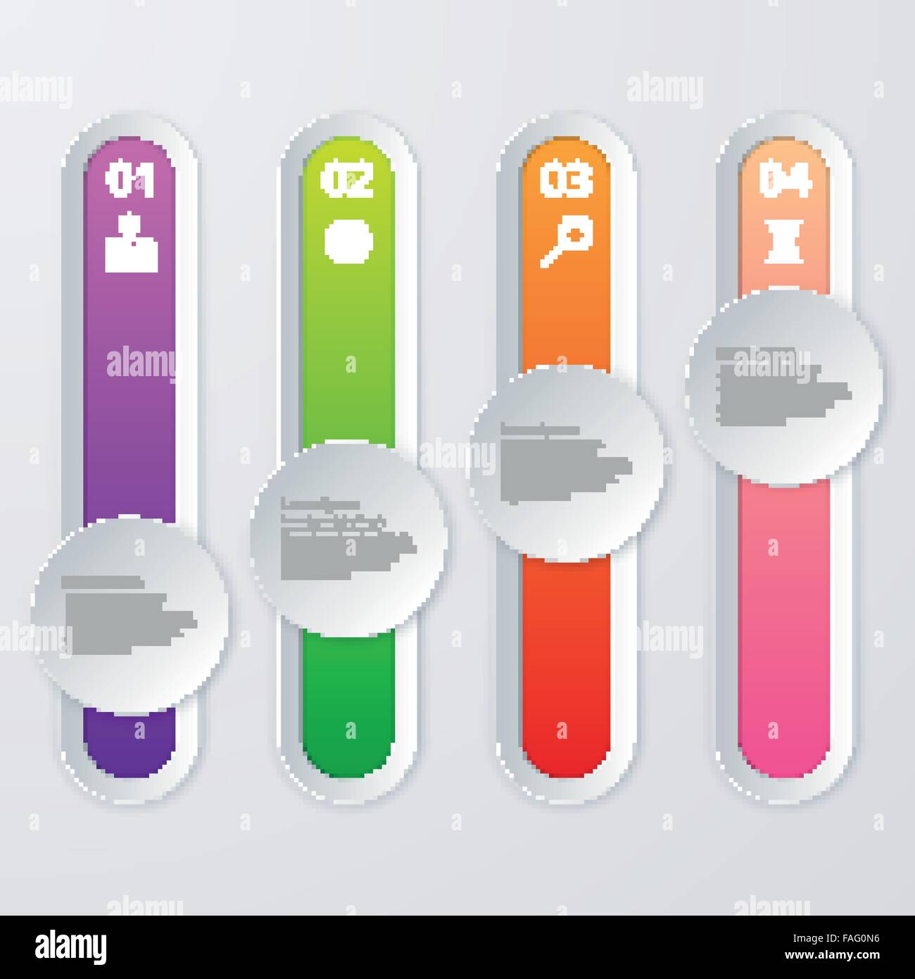 Vector illustration of infographics four options Stock Vector Image ...