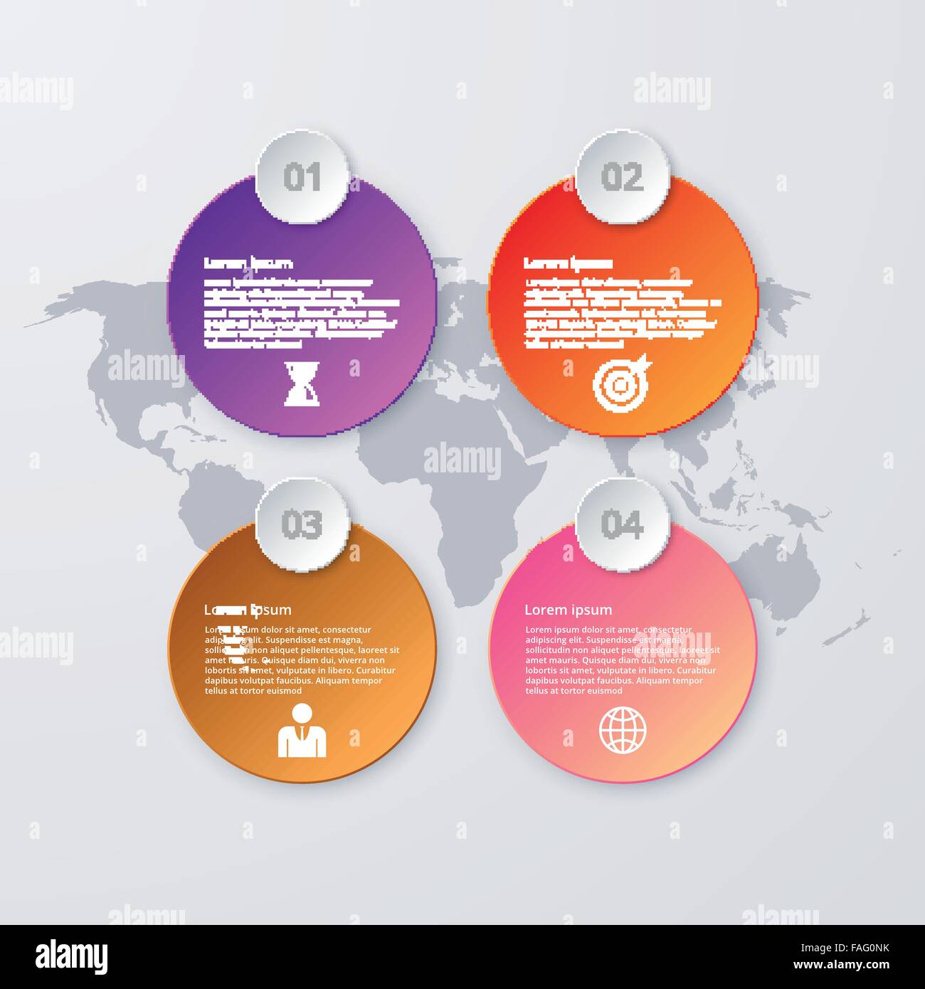 Vector illustration of infographics four options Stock Vector Image ...
