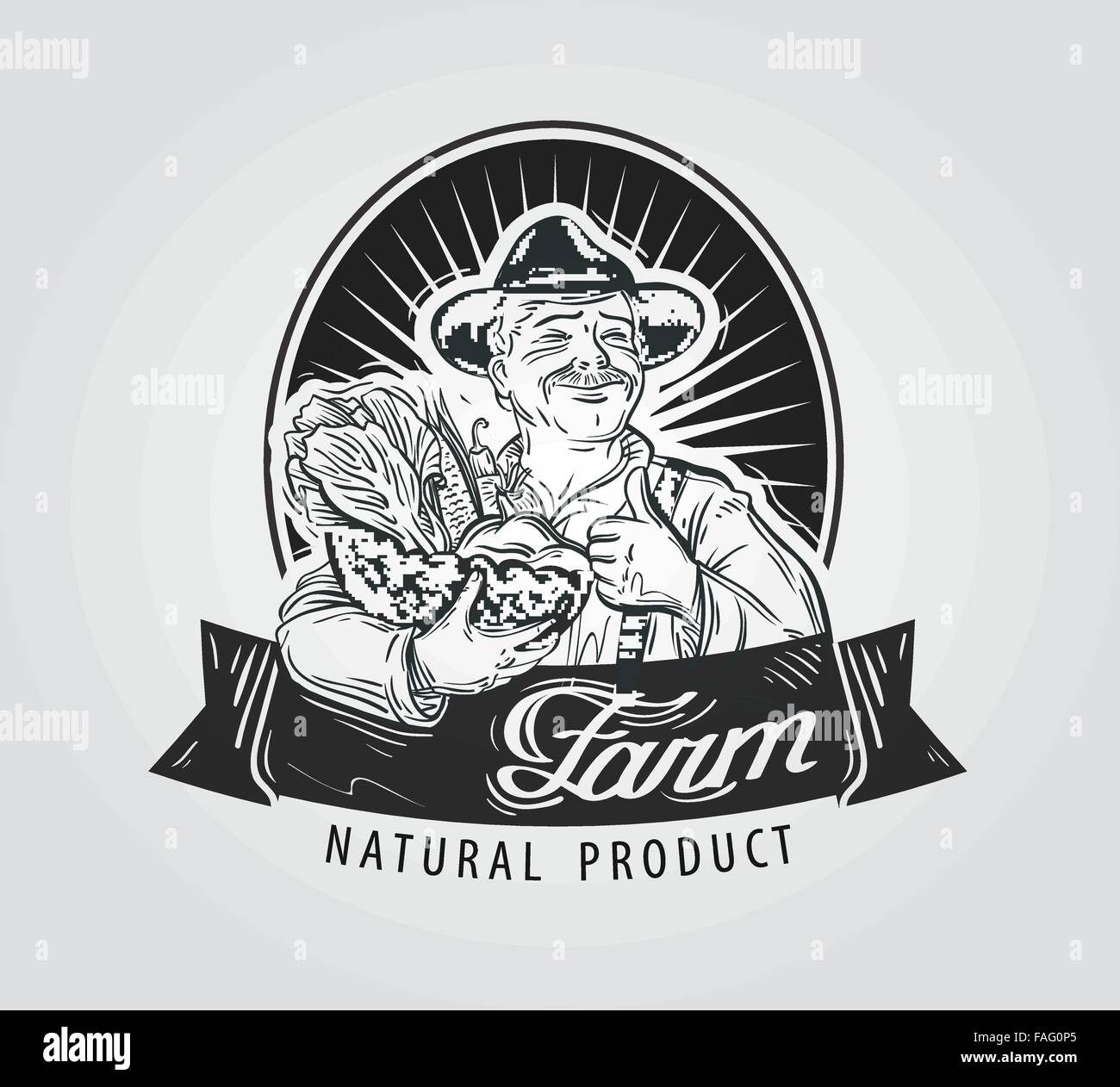 Fresh vegetables, food vector logo design template. Gardening ...