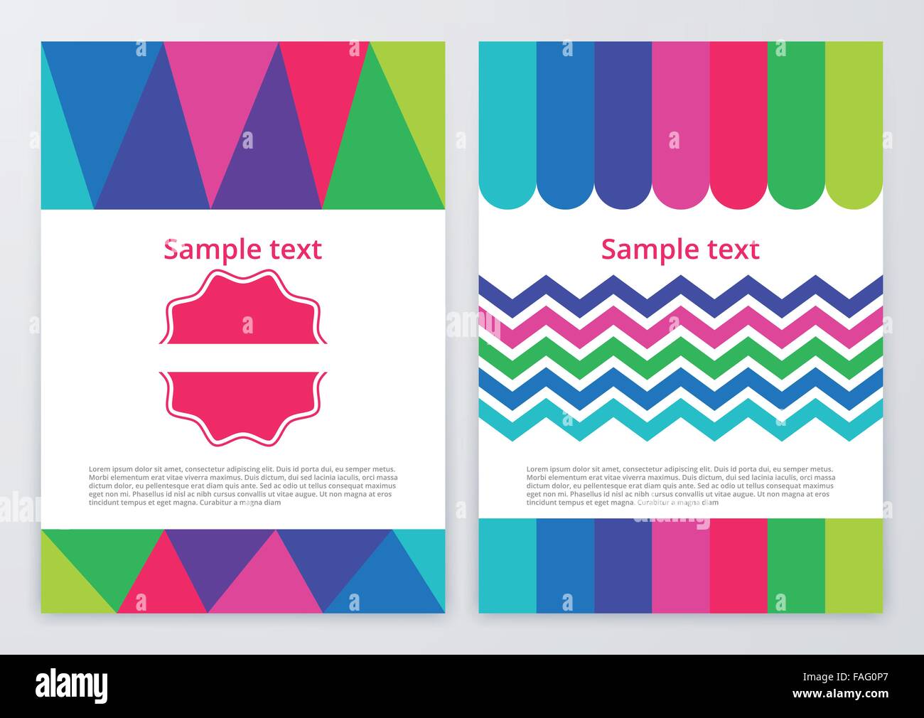 Vector illustration of color brochures Stock Vector Image & Art - Alamy