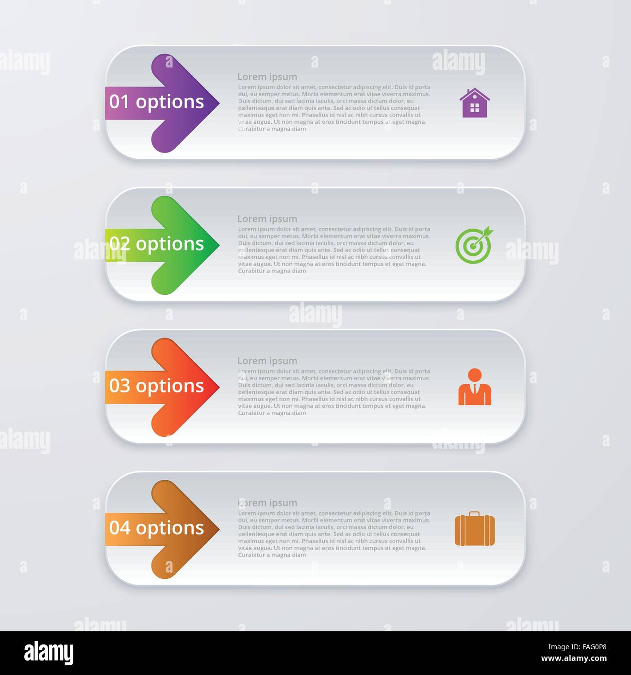 Vector illustration of infographics four options Stock Vector Image ...