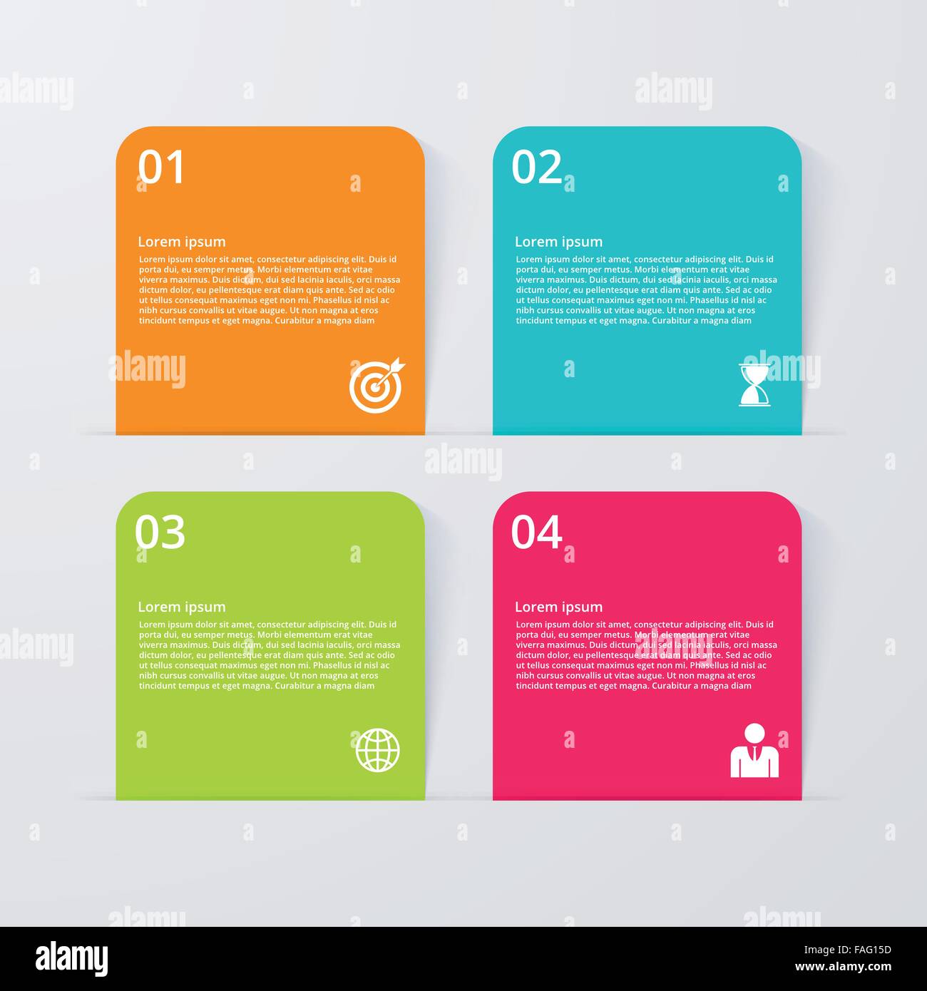 Vector illustration of infographics four options Stock Vector Image ...