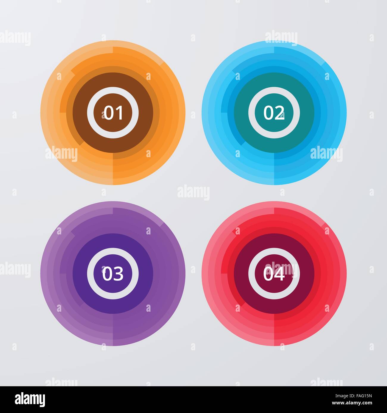 Vector illustration infographics four circles Stock Vector Image & Art ...