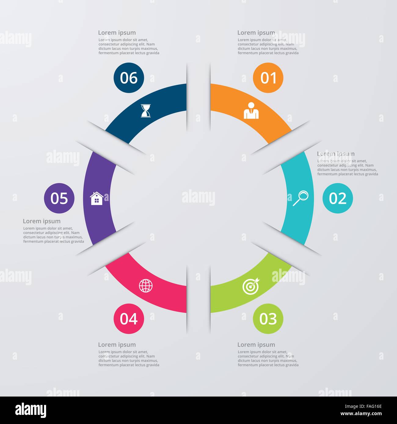 Vector illustration infographics six options Stock Vector Image & Art ...