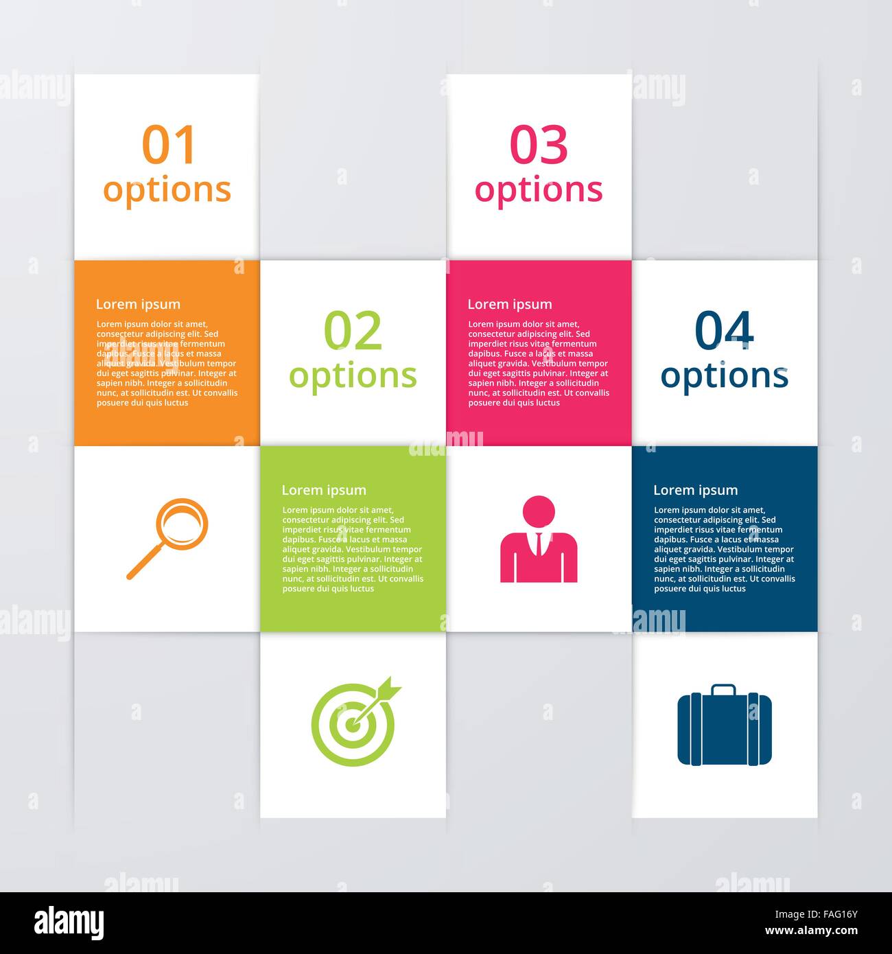 Vector illustration of infographics four options Stock Vector Image ...