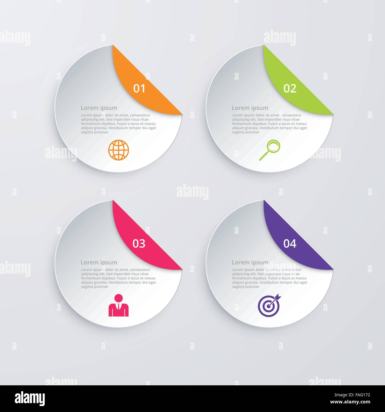 Vector illustration of infographics four options Stock Vector Image ...