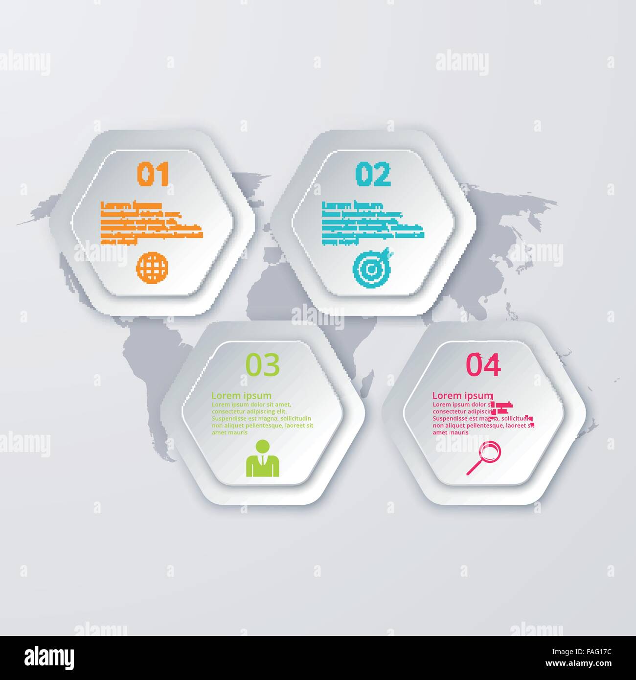 Vector illustration of infographics four options Stock Vector Image ...