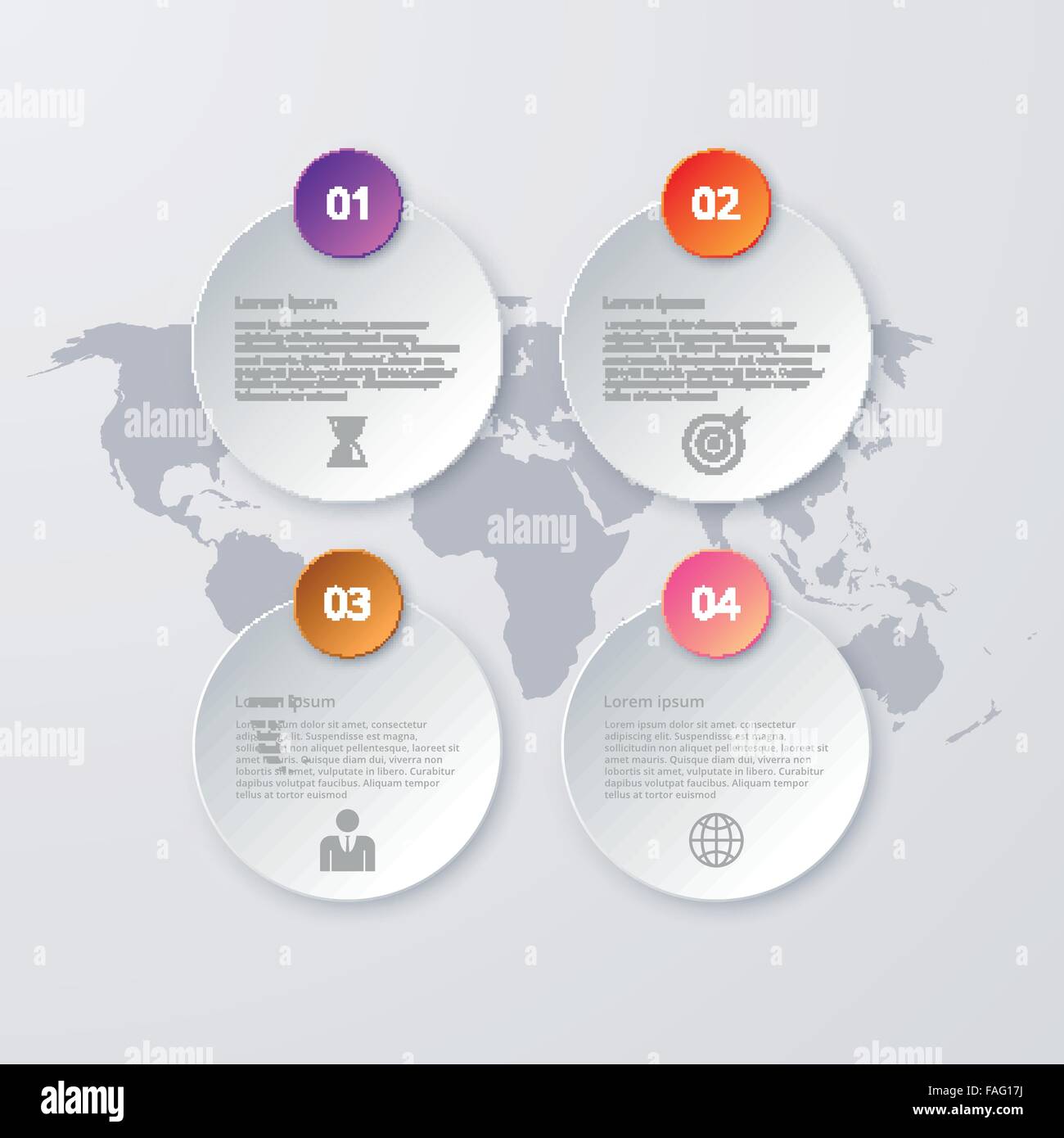 Vector illustration of infographics four options Stock Vector Image ...