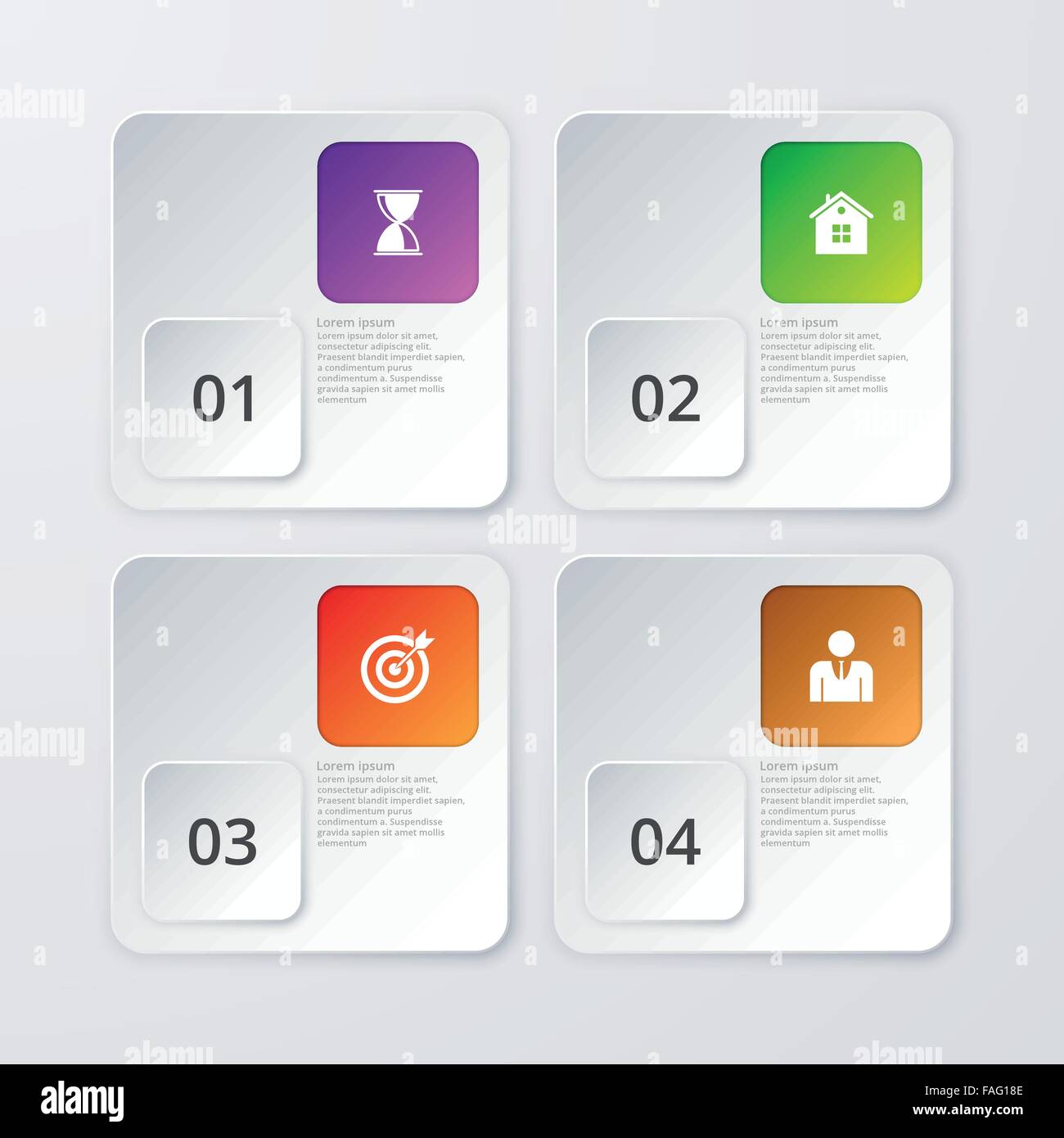 Vector illustration of infographics four options Stock Vector Image ...