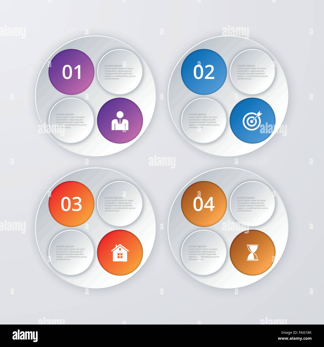 Vector illustration of infographics four options Stock Vector Image ...
