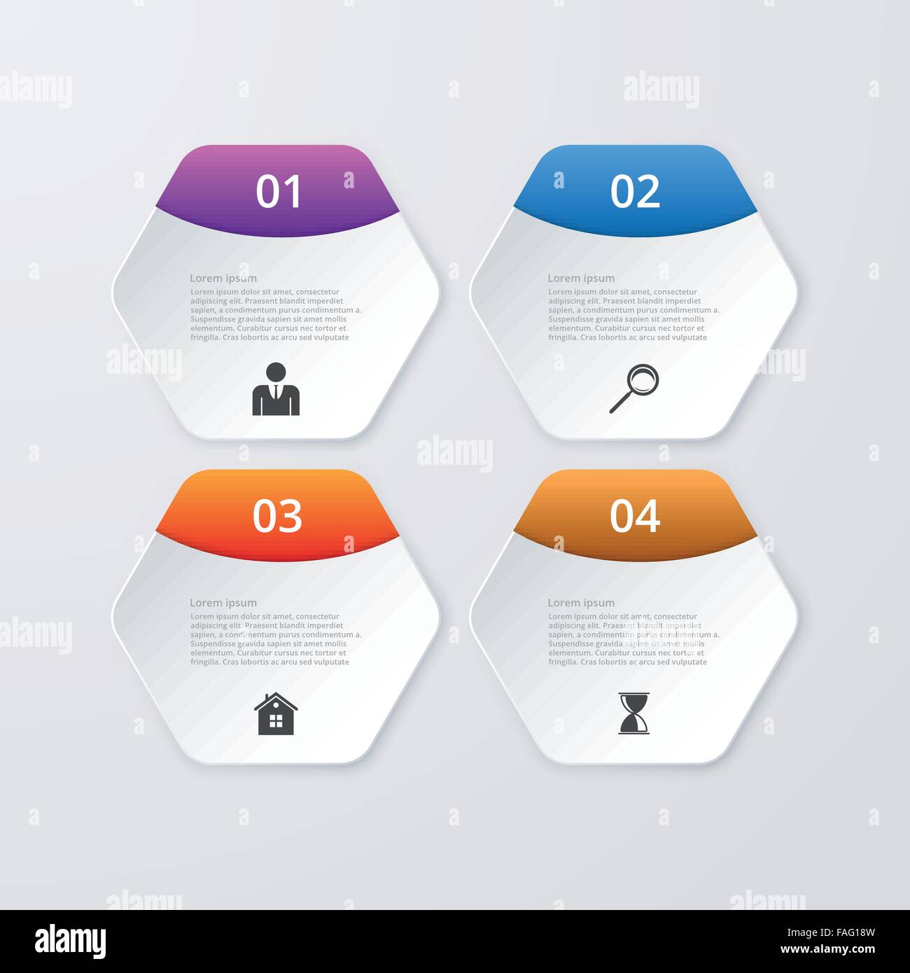 Vector illustration of infographics four options Stock Vector Image ...
