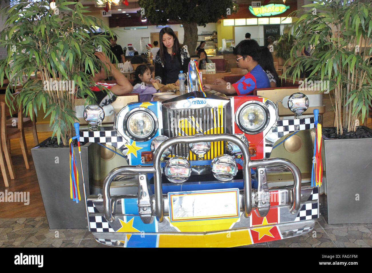 Dubai, United Arab Emirates. 24th Dec, 2015. A Sarao Jeep interior ...