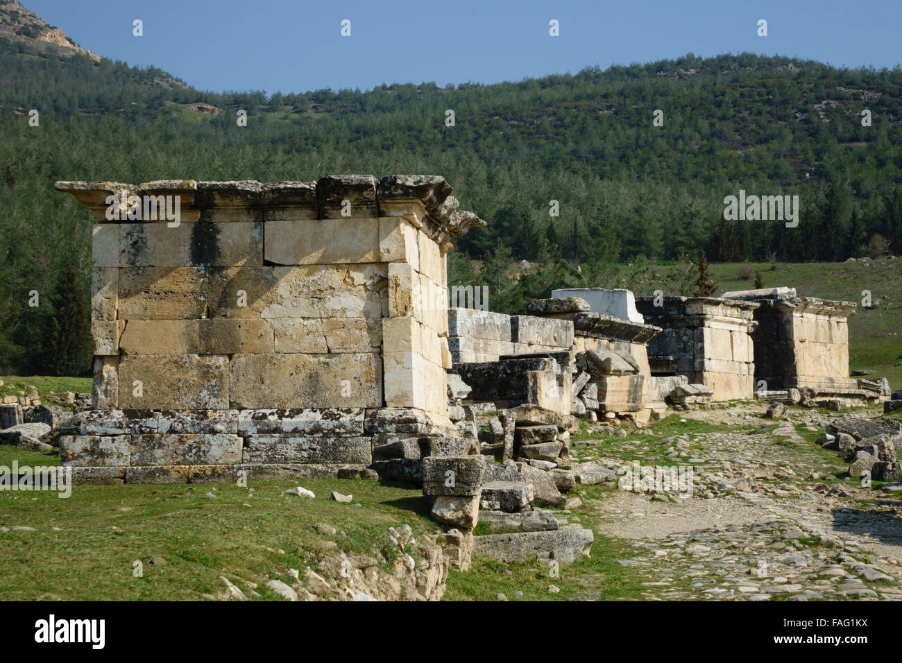 Turkey travel - early AD period stone tombs of the Phrygian necropolis ...