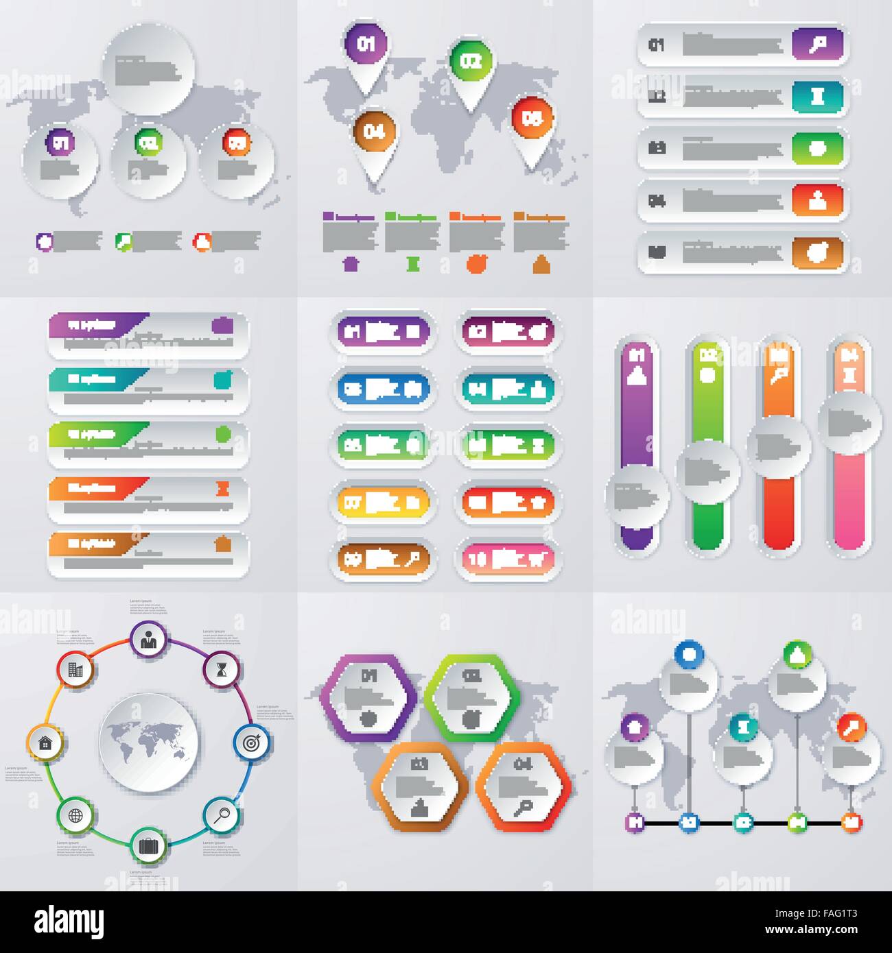 Stock Vector set of infographics Stock Vector Image & Art - Alamy