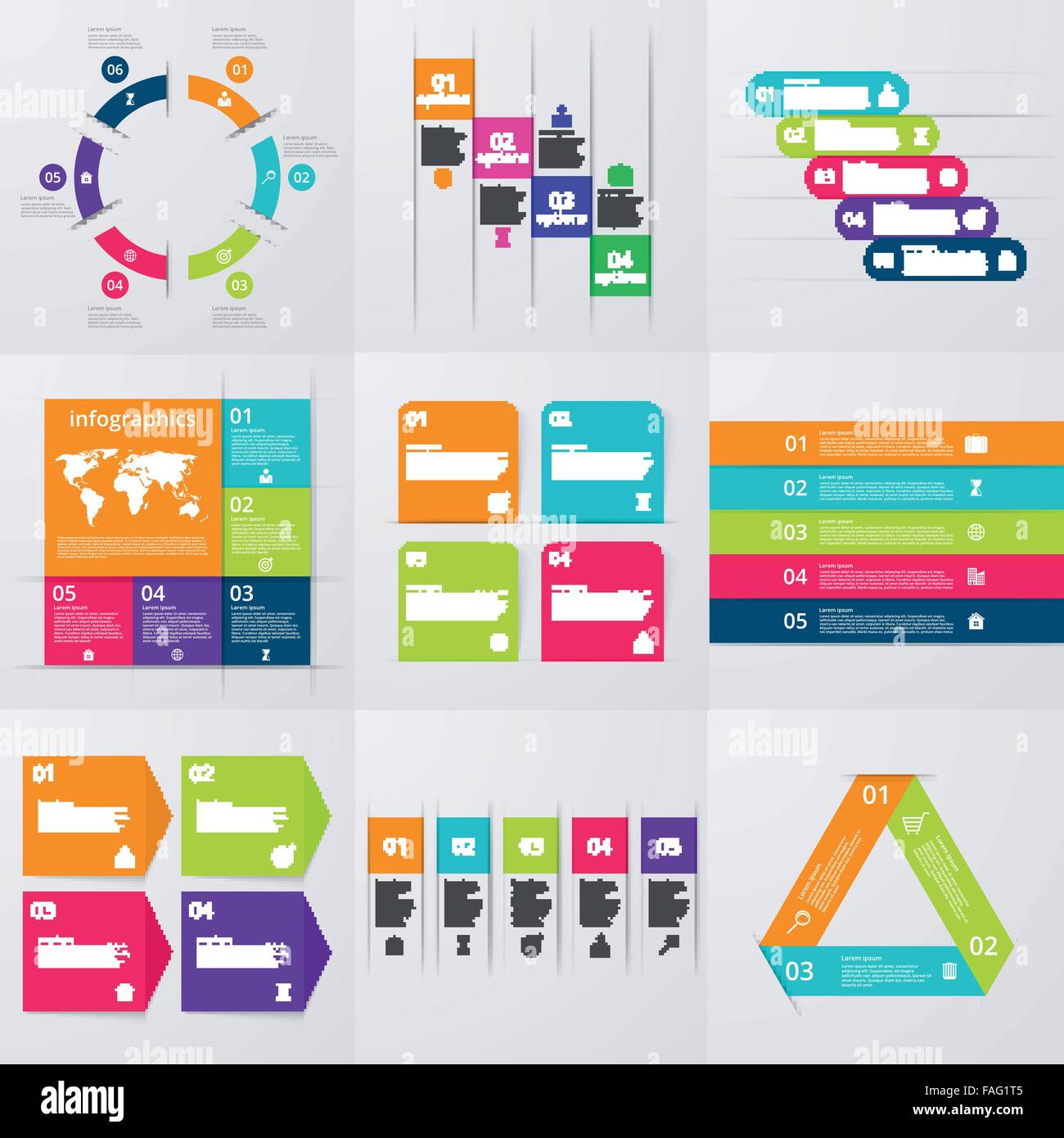 Stock Vector set of infographics Stock Vector Image & Art - Alamy